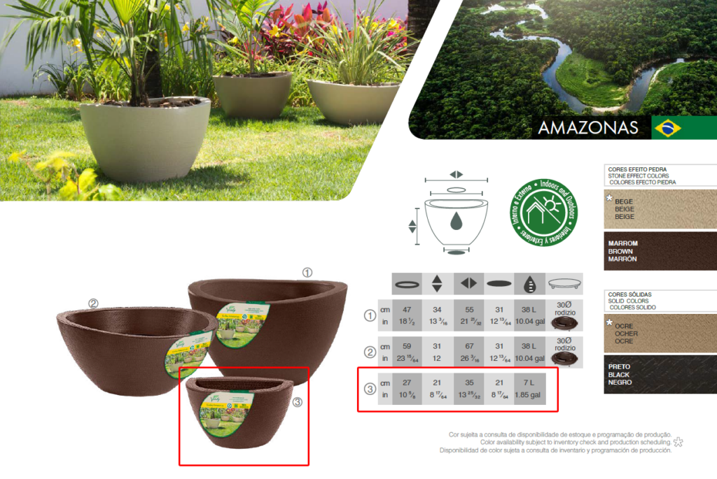Macetero Plástico Amazonas Canasta 27×21 cms – Conduvent